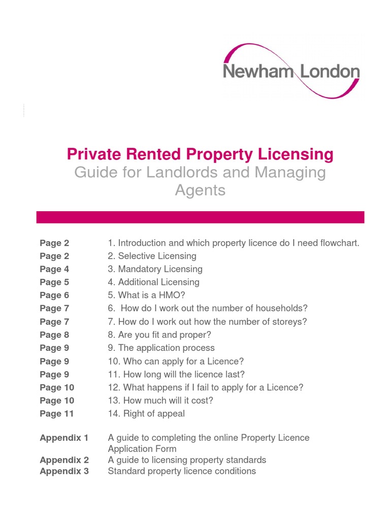Newham Property Licensing Guide | PDF | Leasehold Estate | Business