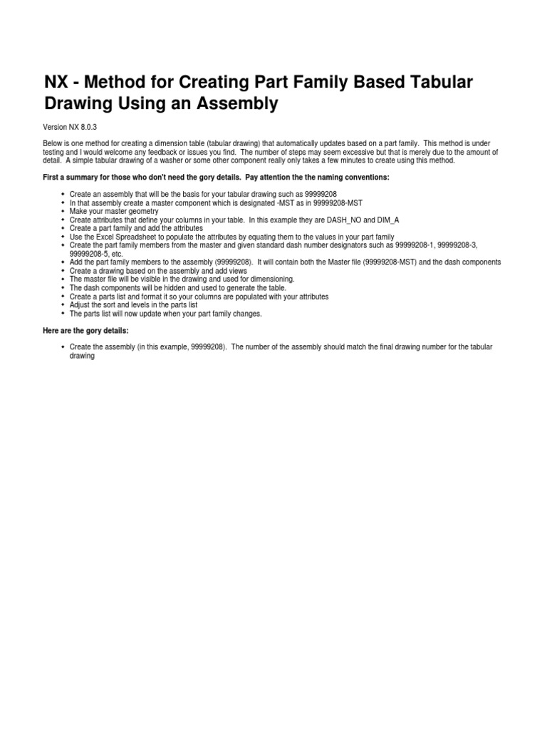 Tabular Drawing Process Concept 2013-04-17 | PDF | Microsoft Excel ...