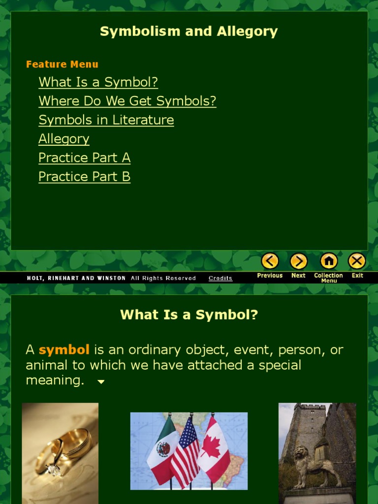 Symbolism and Allegory | PDF | Allegory | Symbols