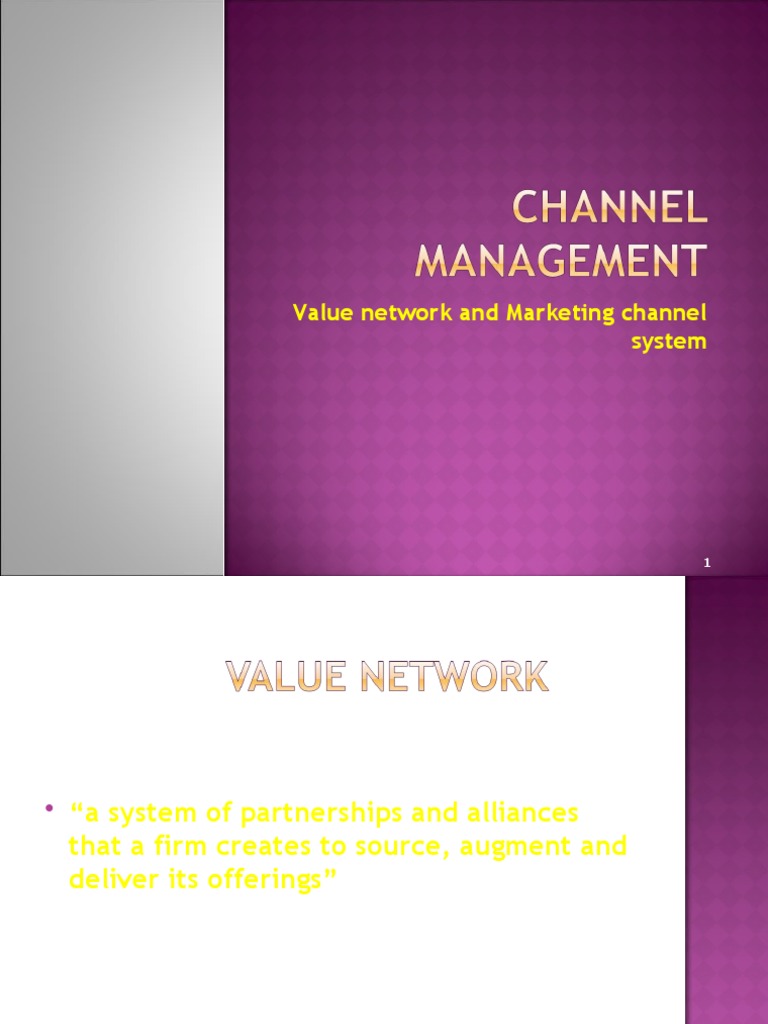 Value Network and Marketing Channel System | PDF | Franchising | Retail