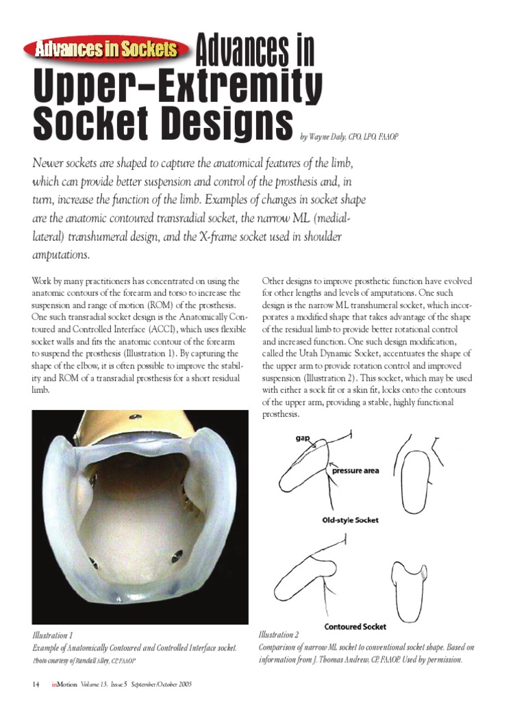 Upper-Extremity Socket Designs: Advances in | PDF | Prosthesis | Nature
