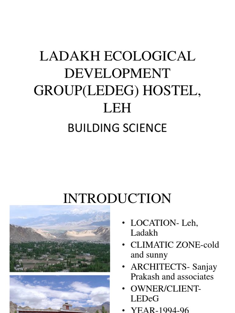 Ladakh Ecological Development Group (Ledeg) Hostel, Leh | PDF | Window ...
