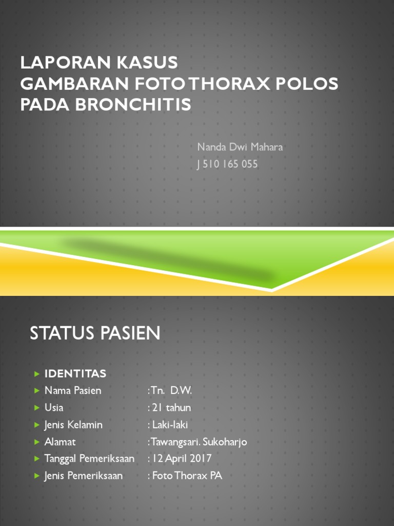 Kasus Radiologi Bronkitis | PDF