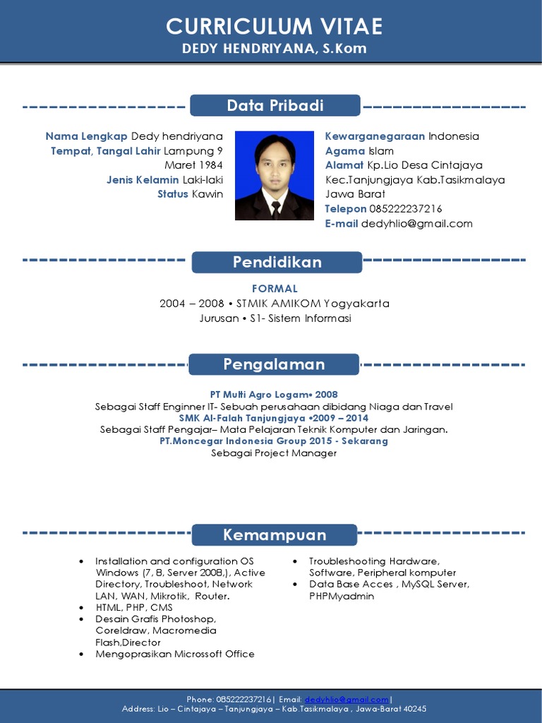 CV Dedy Hendriyana | PDF