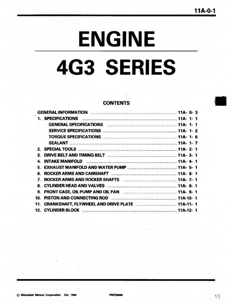 Mitsubishi 4G32 PDF | PDF