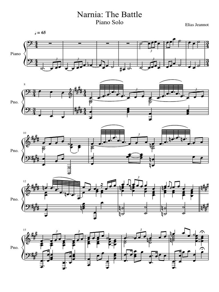 Narnia: The Battle Piano Sheet Music | PDF