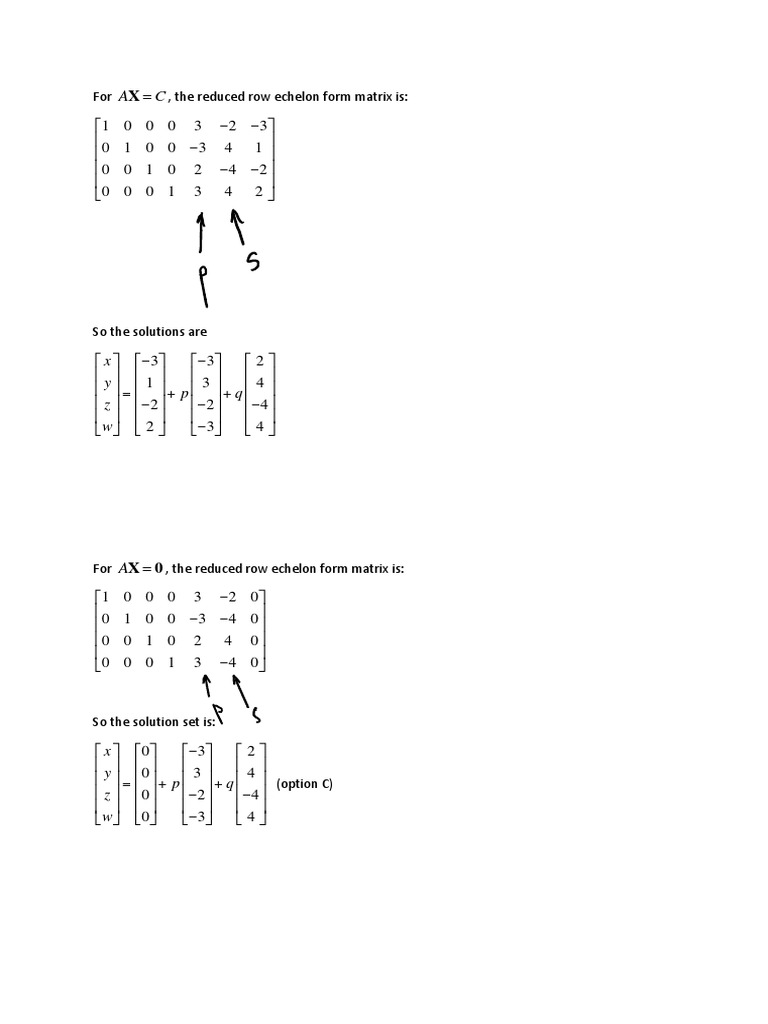 Linear Algebra Solutions | PDF