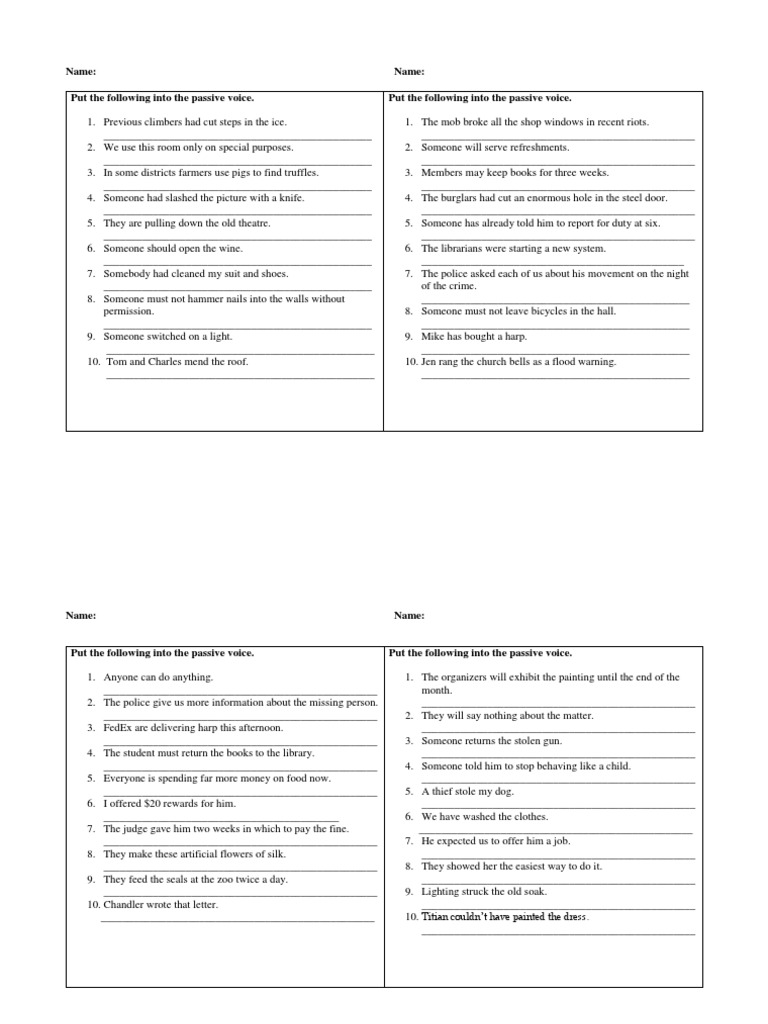 Quiz Passive Voice | PDF