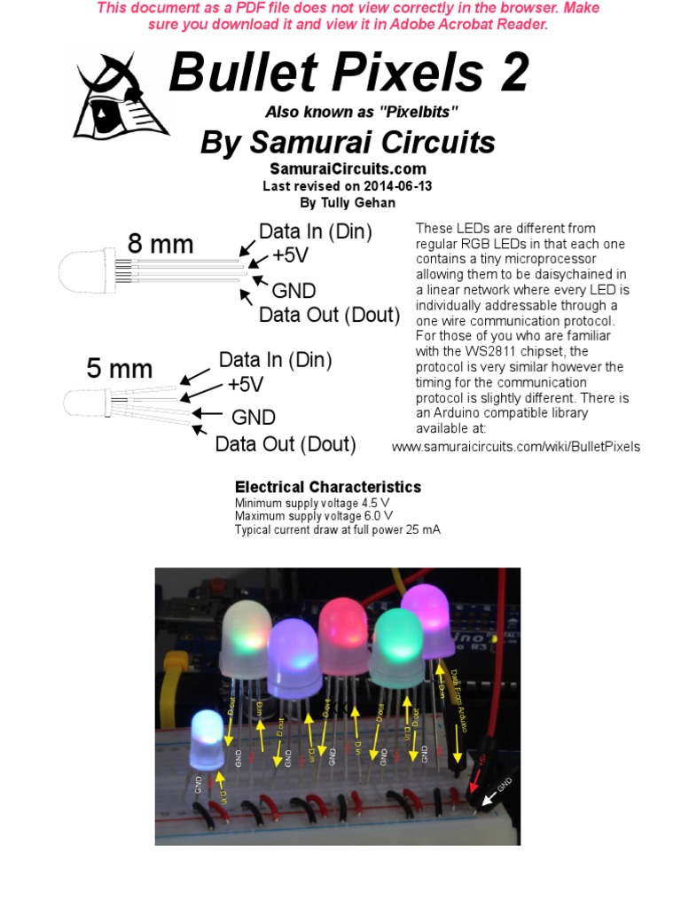Bullet Pixels 2: by Samurai Circuits | PDF | Light Emitting Diode ...