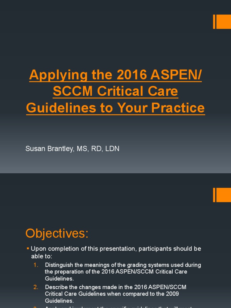 ASPEN Critical Care - Susan Brantley | PDF | Randomized Controlled ...