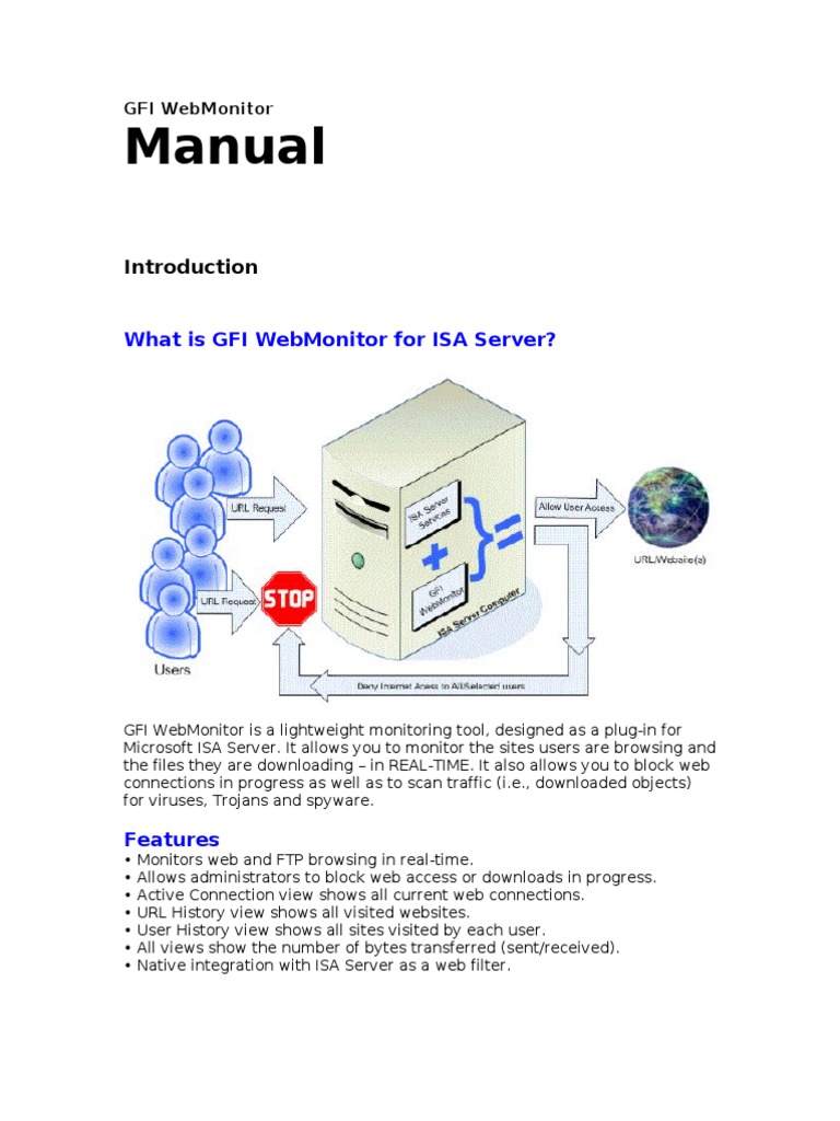 Manual: What Is Gfi Webmonitor For Isa Server? | PDF | Antivirus ...