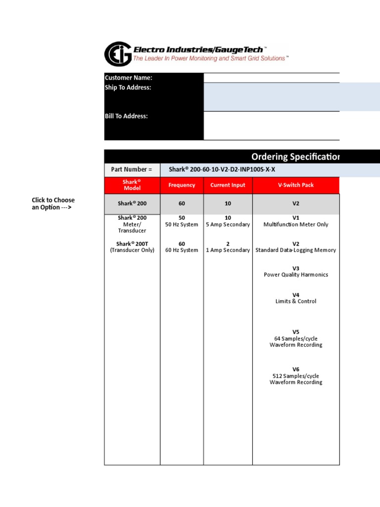 EIG Shark200 Ordering Guide | PDF | Visual Cortex | Input/Output