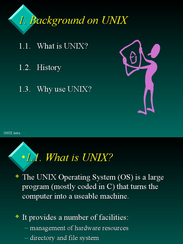 Background On Unix Pdf Operating System Directory Computing