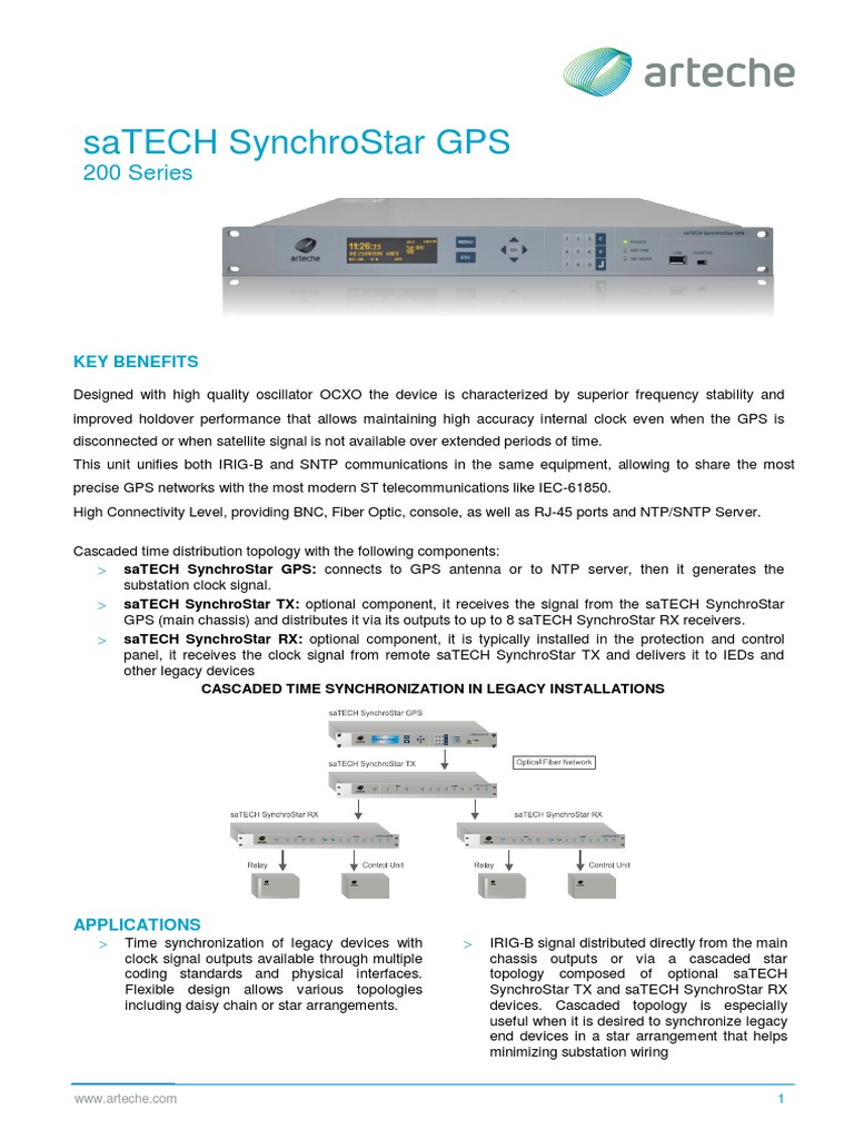 Catalogo Satech Synchrostar Gps 200 en | PDF | Global Positioning ...