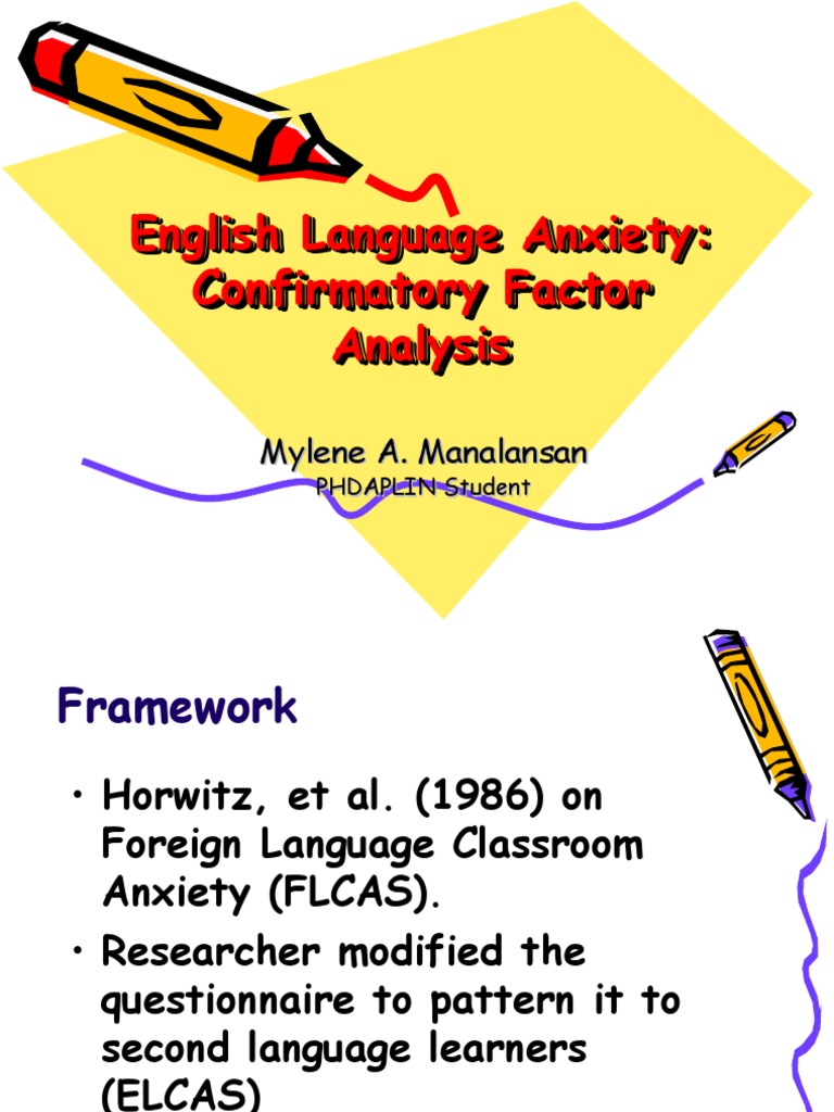 English Language Anxiety: Confirmatory Factor Analysis | PDF | Factor ...