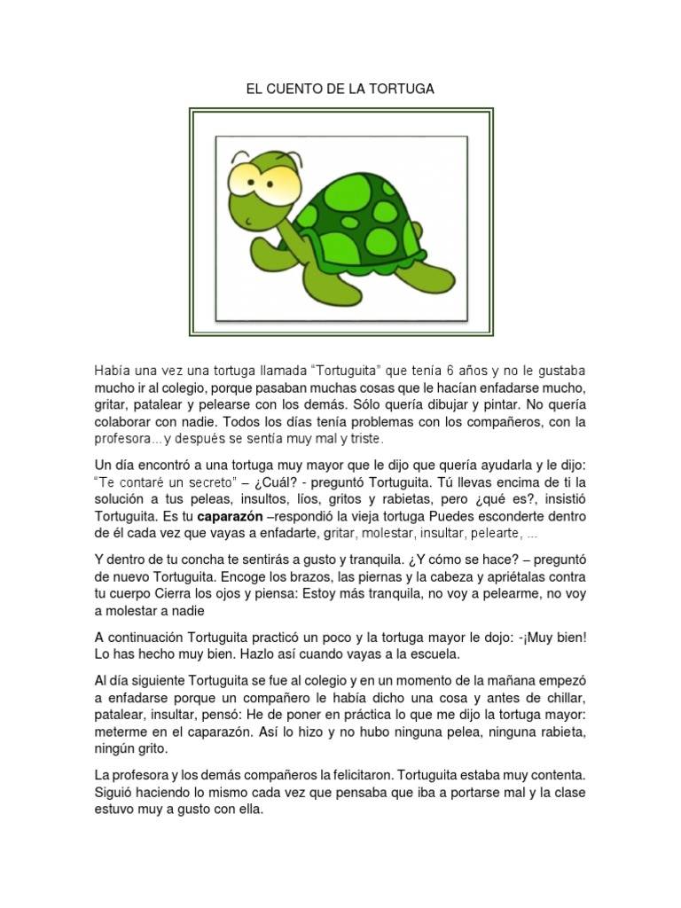 El Cuento de La Tortuga | PDF | Tortuga