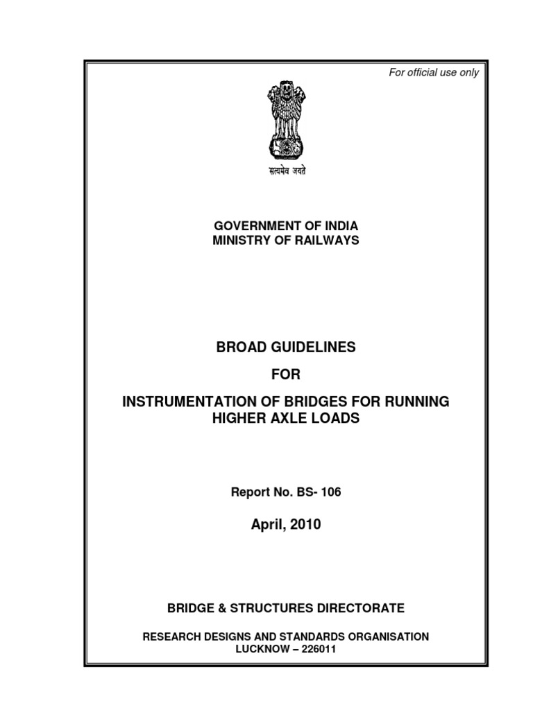 Rdso Guide Lines FR Bridges | PDF | Accelerometer | Structural Load