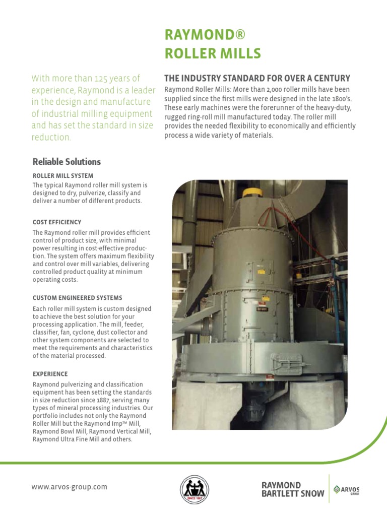 Raymond Roller Mill Brochure | PDF | Mill (Grinding) | Gear