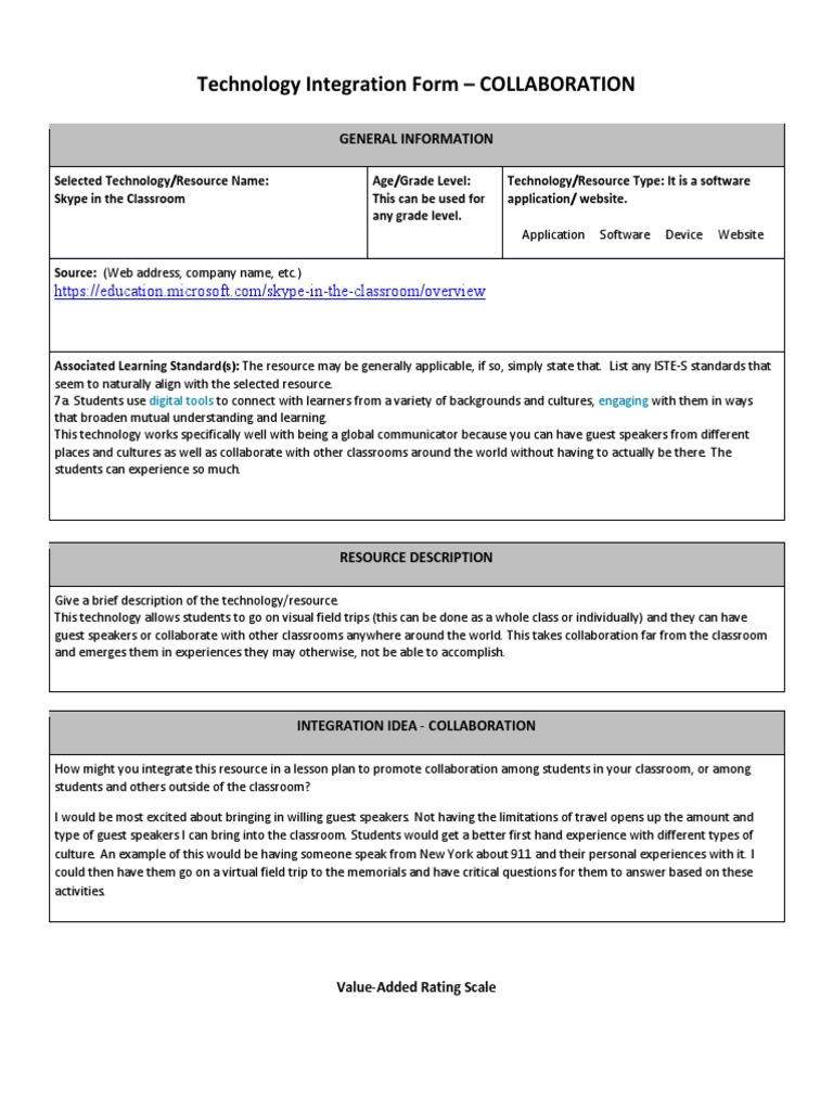 Technology Integration Collaboration | PDF | Collaboration | Learning