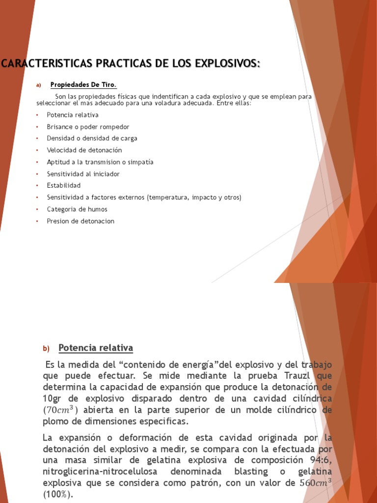 Características de Los Explosivos | PDF | Material explosivo | Aluminio