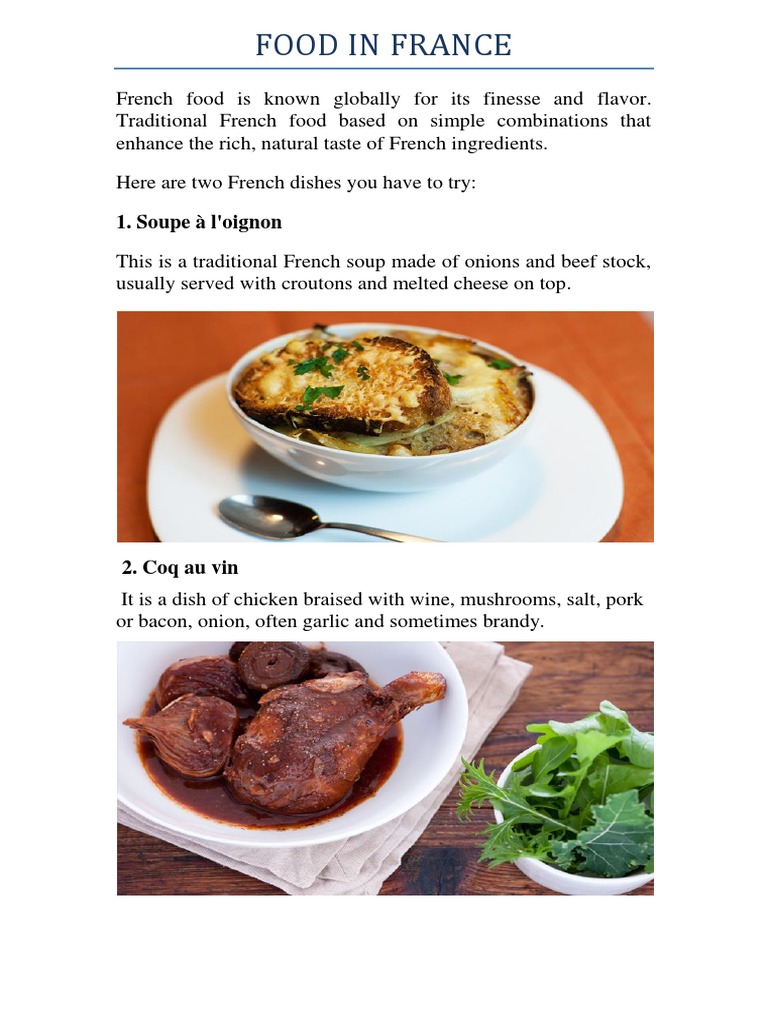 Must-Try Traditional French Dishes | PDF