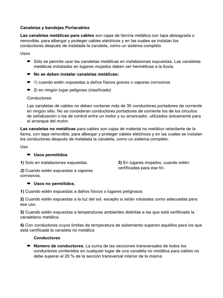 Canaletas y Bandejas Portacables | PDF | Rieles | Tubería (transporte de fluidos)