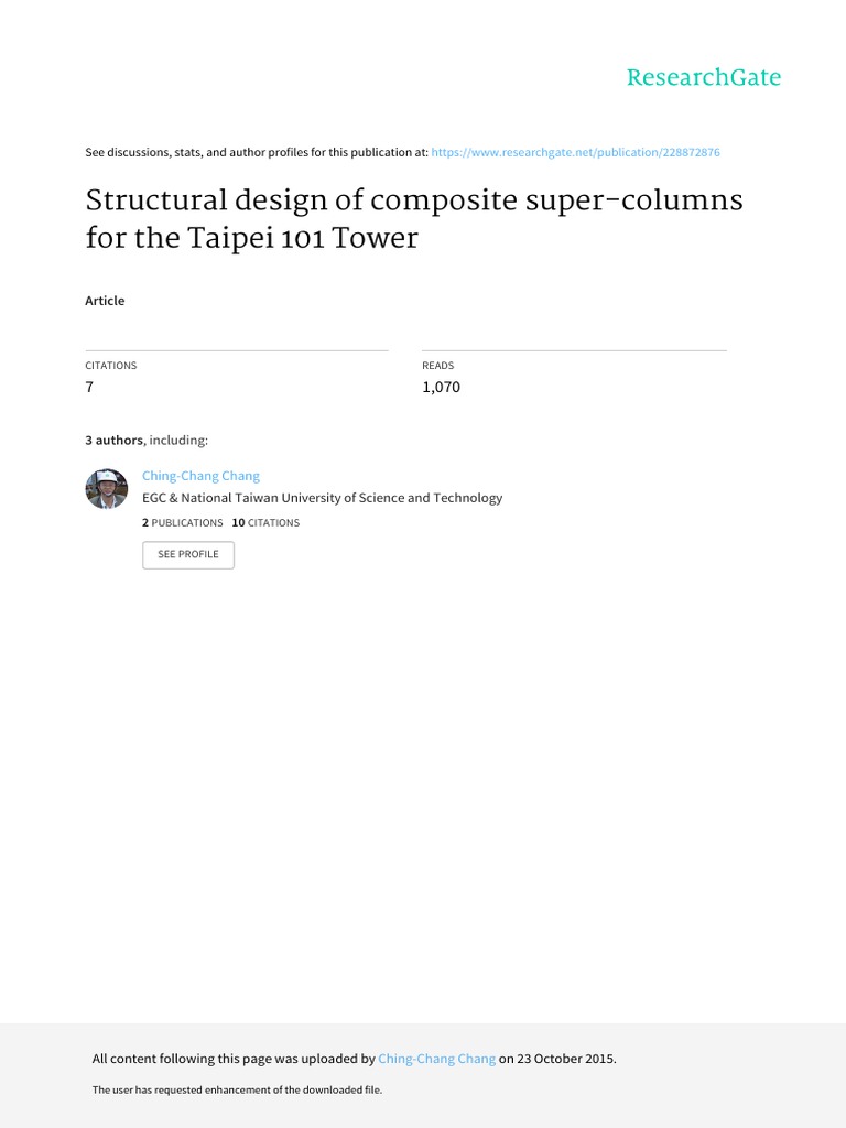Structural Design of Composite Super-Columns For T | PDF | Structural ...