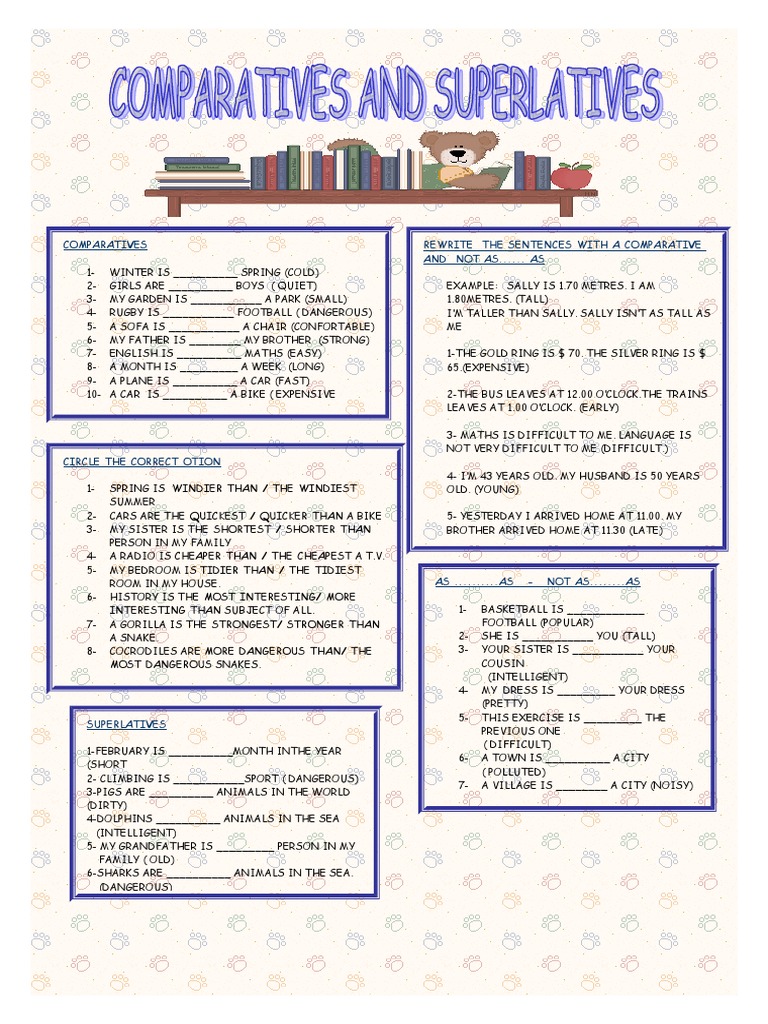 Comparatives and Superlatives Fun Activities Games 3546 | PDF | Leisure