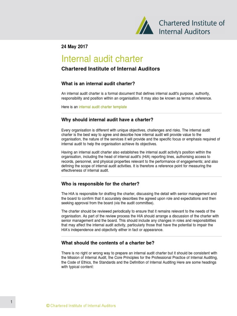 Internal Audit Charter.pdf (3) | Internal Audit | Audit Committee