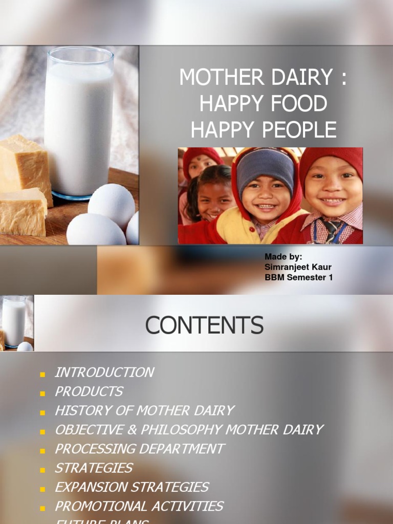 Mother Dairy Industrial Visit | PDF | Milk | Food Industry
