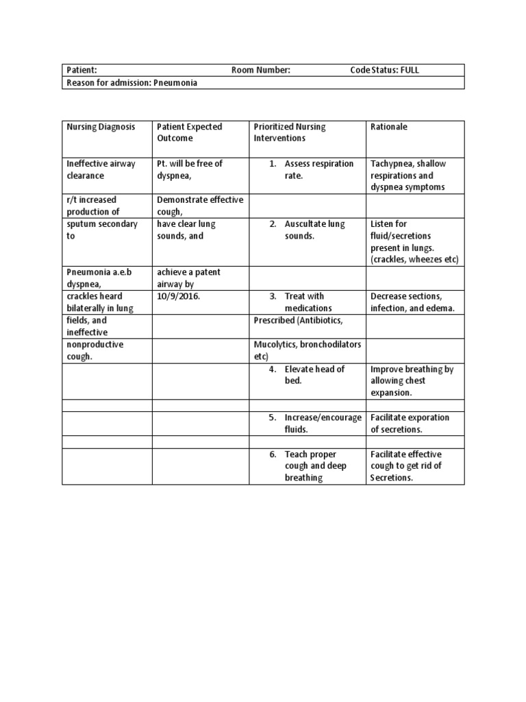 Care Plan Sample | PDF