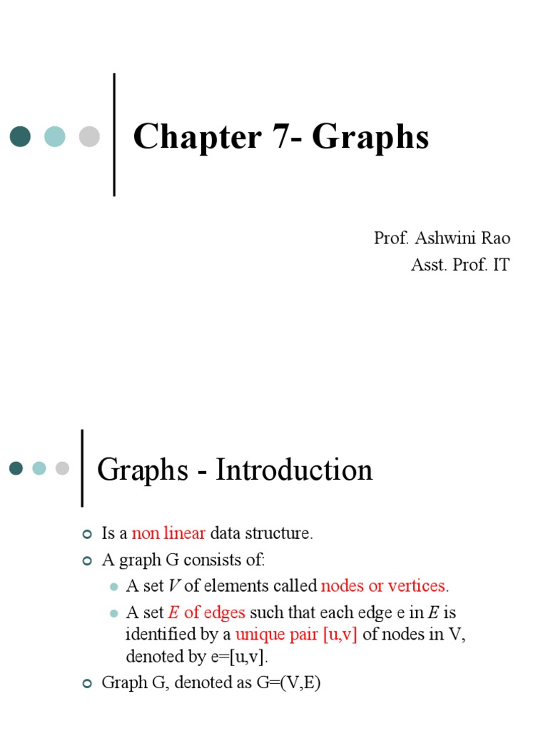 Chapter 7 Graphs | PDF | Graph Theory | Vertex (Graph Theory)