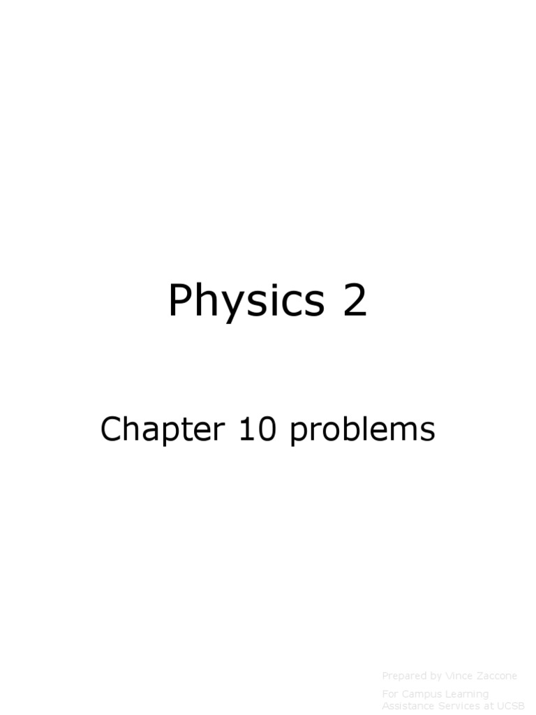 Physics 2 Ch10 Problems | PDF | Rotation Around A Fixed Axis | Force