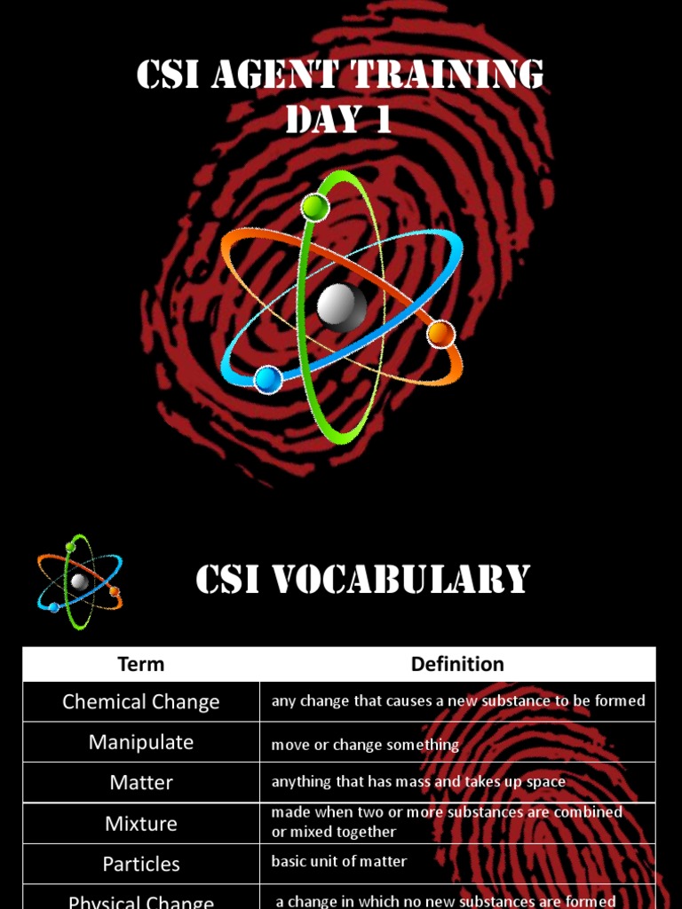 Agent Training | PDF | Matter | Chemical Substances