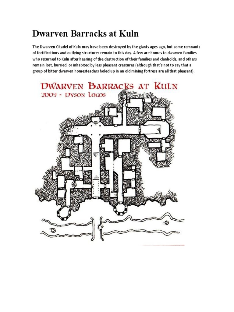 Dwarven Barracks | PDF | Dwarf (Dungeons & Dragons) | Dwarf (Middle Earth)