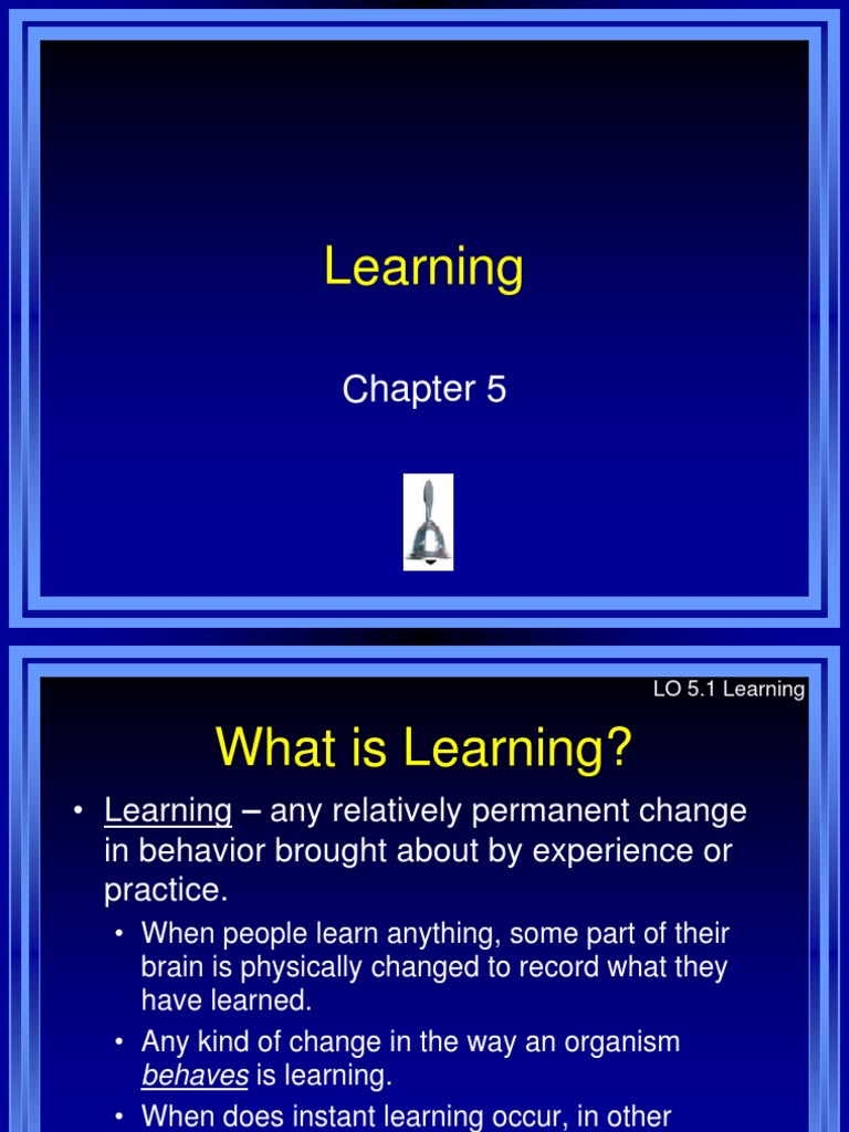 Chapter 5 Ciccarelli - Learning | PDF | Classical Conditioning | Reinforcement
