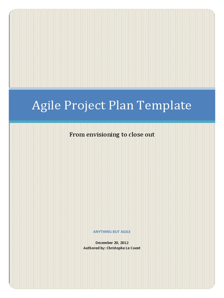 Agile Project Plan Template v1 1 | PDF | Scrum (Software Development ...