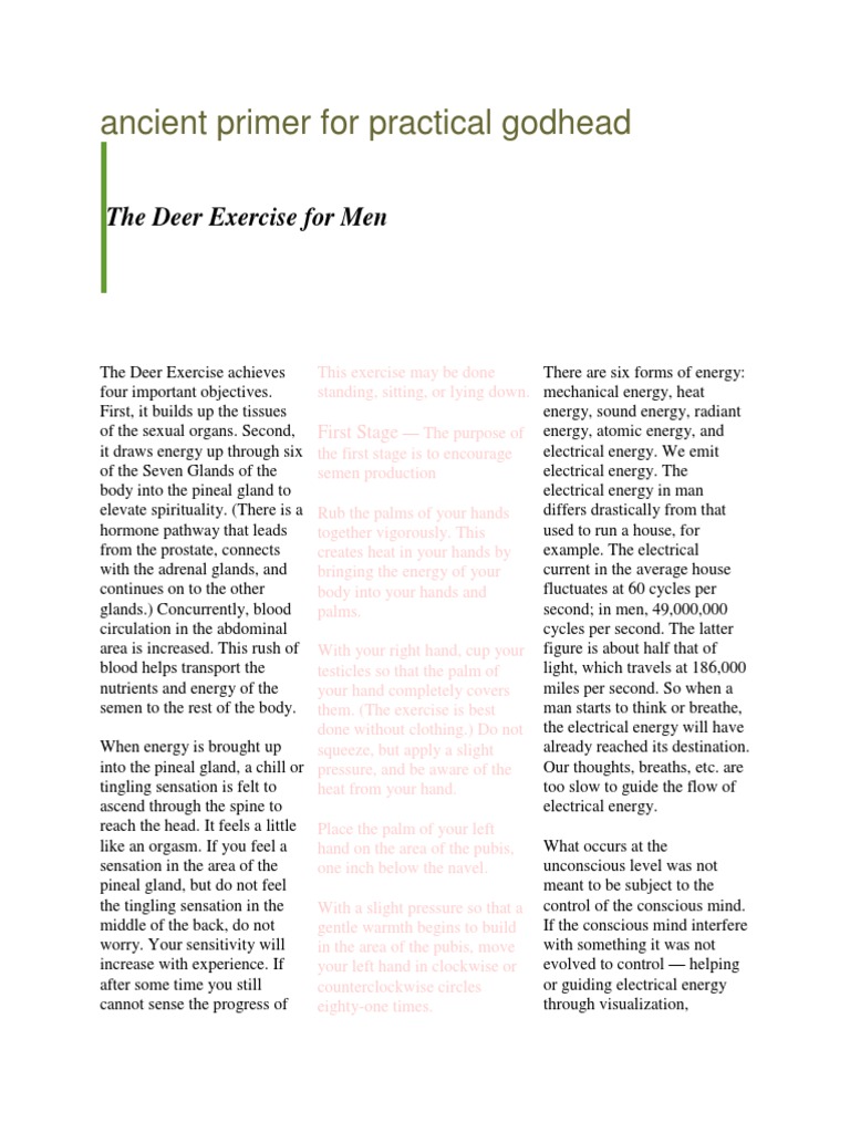 DEER Exercise PDF | PDF | Kama | Prostate