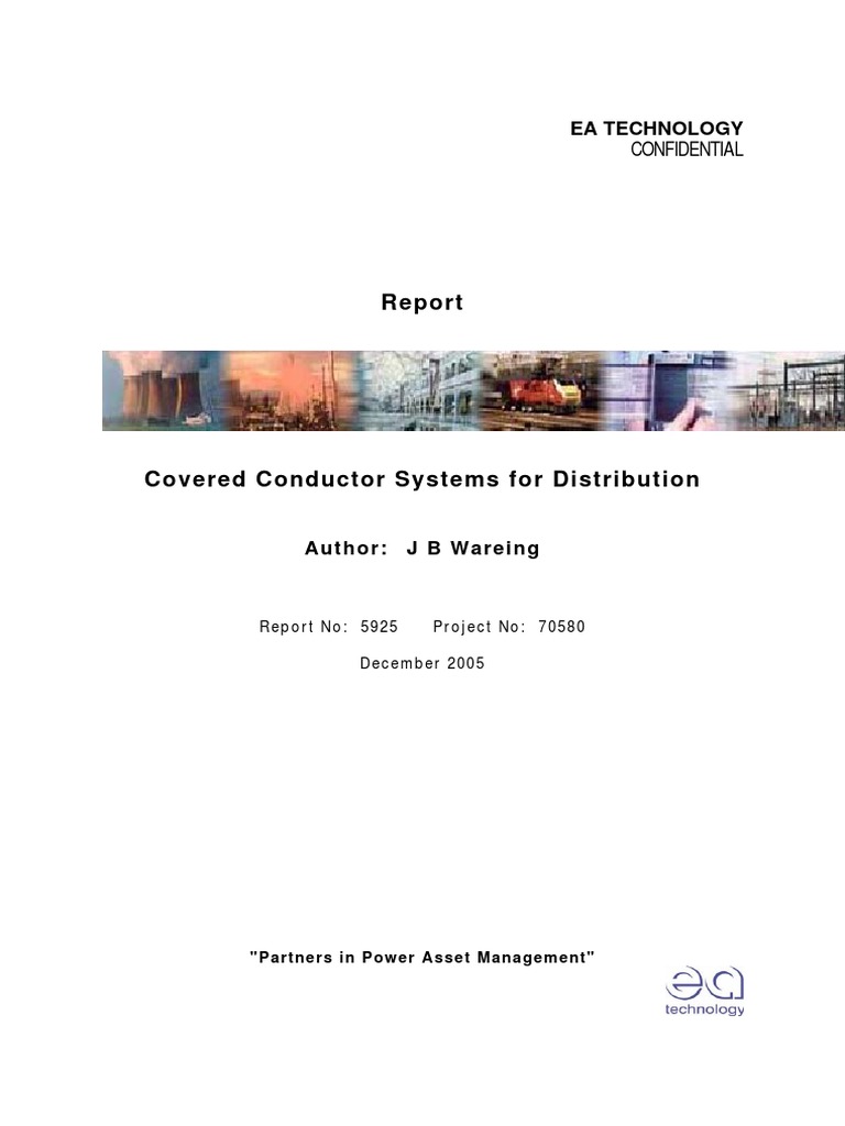 Cover Conductor Report | PDF | Insulator (Electricity) | Electrical ...