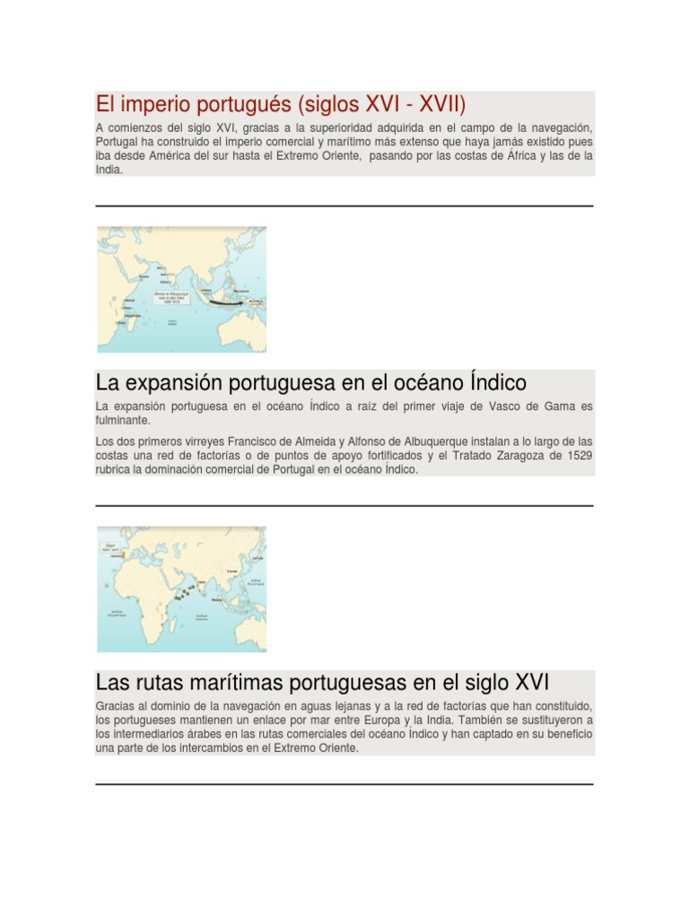 El Imperio Portugués | PDF | Imperio español | Período moderno temprano