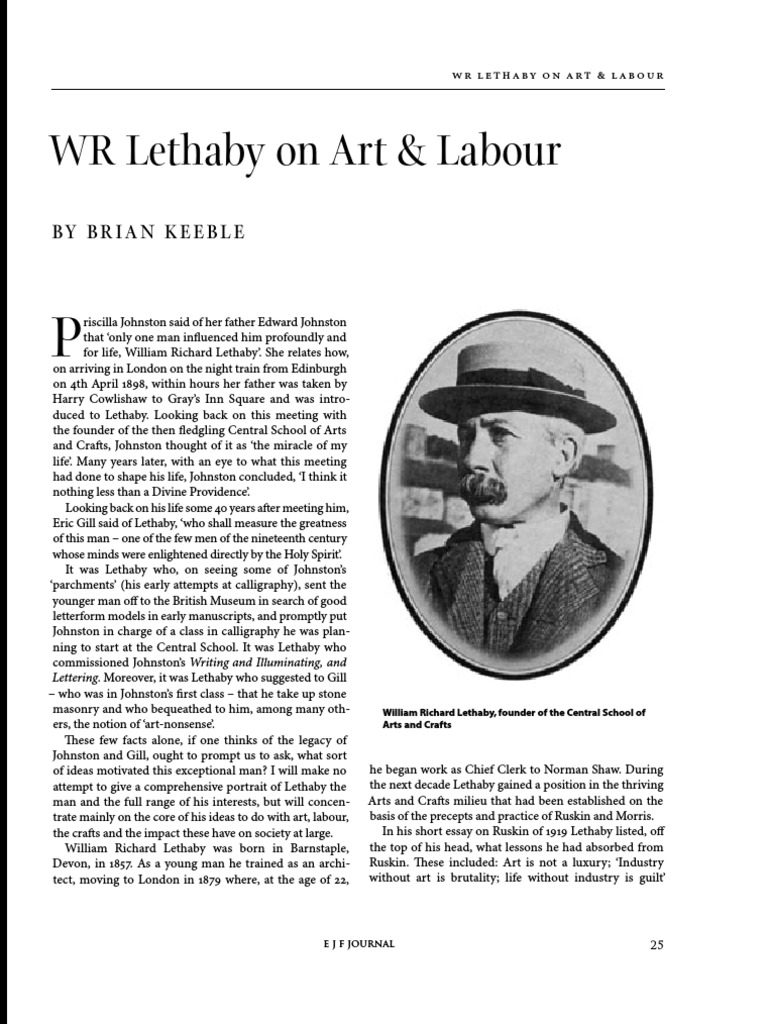 Lethaby | Download Free PDF | John Ruskin | Arts And Crafts Movement
