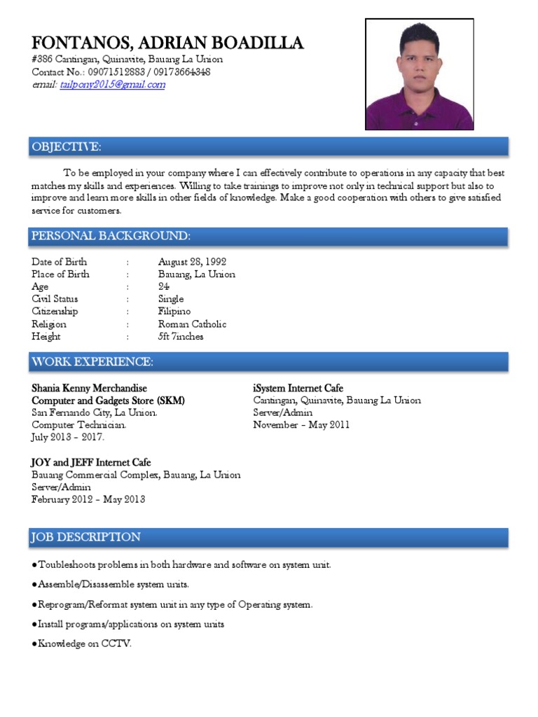 Resume 101 Pdf Computing Computing And Information Technology