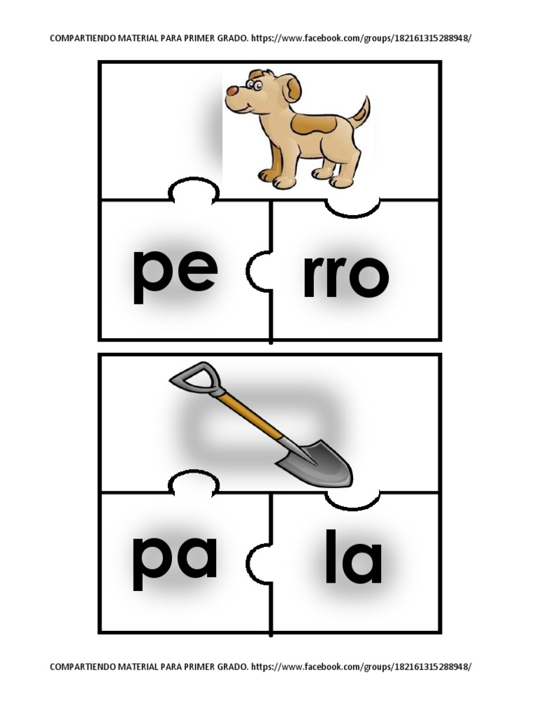 Rompecabezas de sílabas para niños | PDF