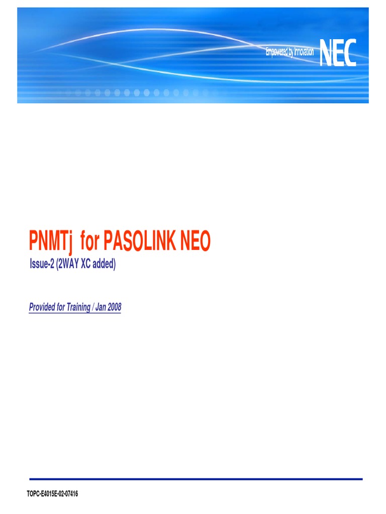 5-PNMTj For PASOLINK NEOi | PDF | Usb | Computer Network