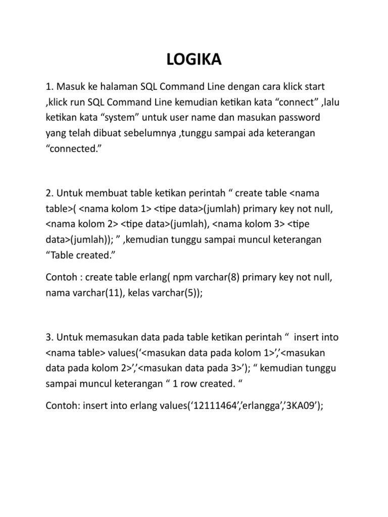 Logika SQL Ini | PDF