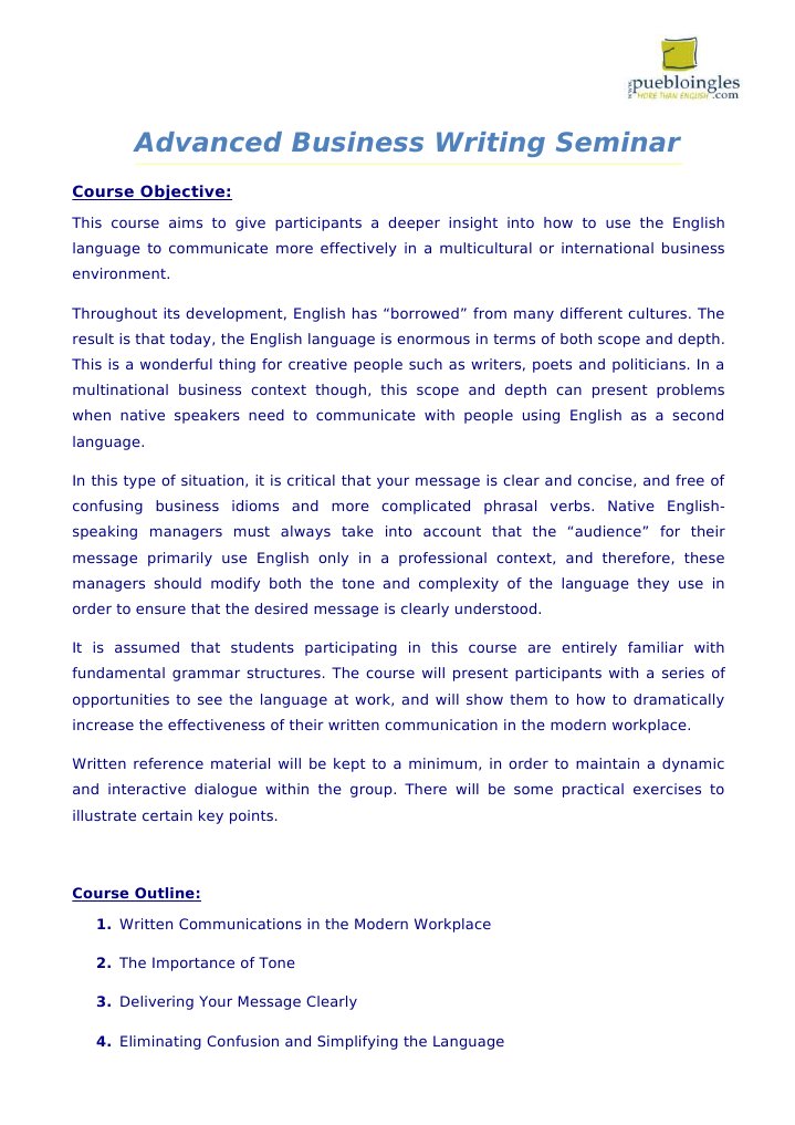 Effective Business Writing Skills | PDF