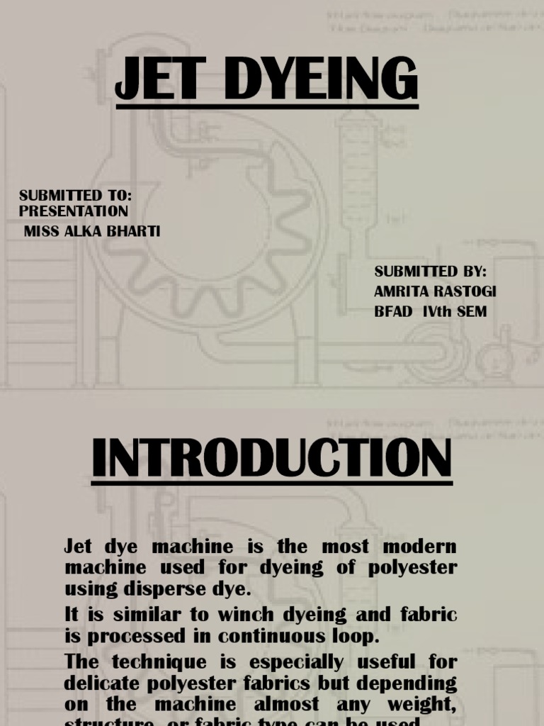 Jet Dyeing | PDF | Dye | Dyeing