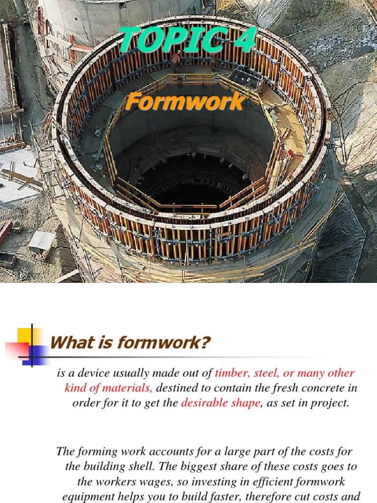 CHAPTER 3 Formwork Part 1 | PDF | Concrete | Architectural Elements