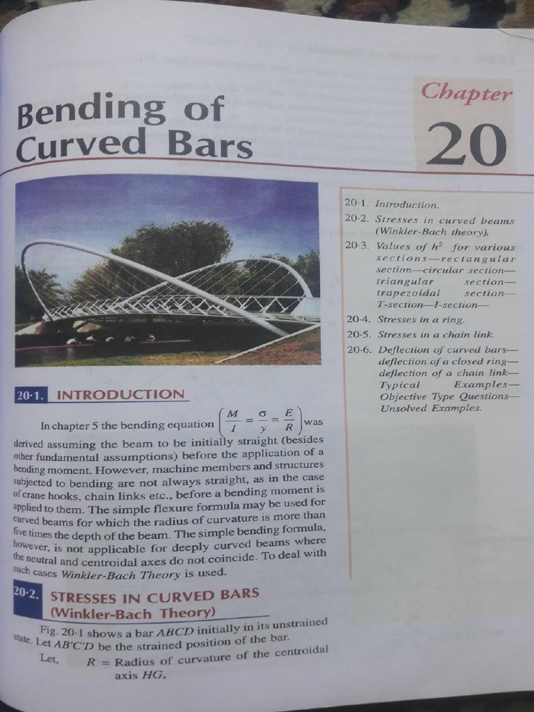 Bending of Curved Bars | PDF