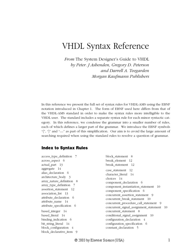Syntax Reference | PDF | Computer Engineering | Software Engineering Syntax Reference | PDF | Computer Engineering | Software Engineering